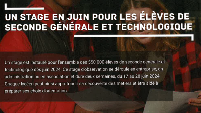 Stage de seconde - du 17 au 28 Juin 2024 - Document de cadrage - Actualités - Lycée Lalande